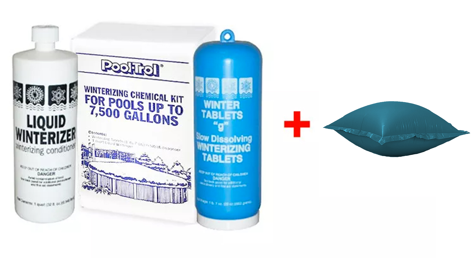 Pool-Trol Swimming Pool Winterizing Closing Kit 7,500 Gal with 4'x4 ...